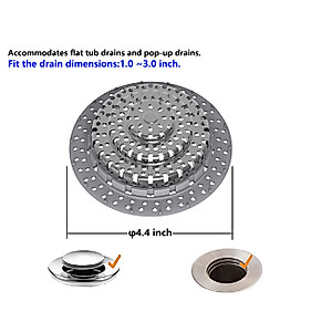 XAJOON Bathtub Drain Hair Catcher，Bathtub Protector Suitable for Bathroom Bathtub, Pop-Up Drains. (Patented Product)