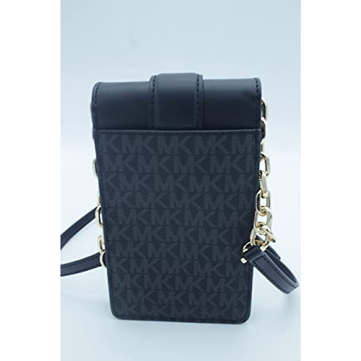 Michael Kors Carmen Small Logo Smartphone Crossbody Bag (BLACK.)