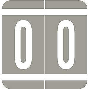 Doctor Stuff - File Folder Labels, Alphabet Letter O, VRE/GBS 8850 - VRAM Series Compatible Alpha Stickers, Gray, 1.3" x 1.25", 250/Roll