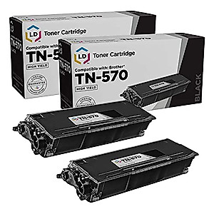 LD Products Compatible Toner Cartridge Replacement for Brother TN570 High Yield (Black, 2-Pack)