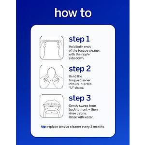 Supersmile Ripple Edge Tongue Cleaner, Ergonomic Reusable Tongue Scraper, 3 Count