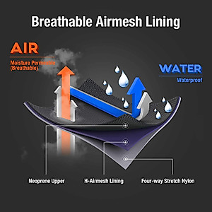 HISEA Men's Rubber Rain Boots Waterproof Neoprene Work Boot for Mud Outdoor