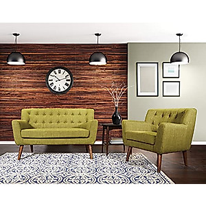 OSP Home Furnishings Loveseat, 51"W x 29.5"D x 31.5"H, green