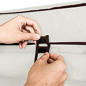 Knocbel 6 Tiers Shoe Rack Dustproof & Water-Resistant Non-Woven Fabric Closet Storage Cabinet Organizer, 44" x 11 1/8" x 43 1/4" (Beige)