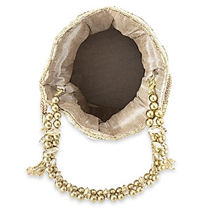 Aheli Indian Potli Bags Gift for Women Evening Bag Clutch Ethnic Bride Purse with Drawstring