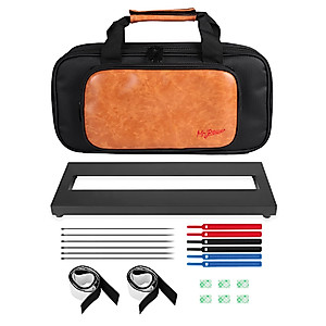 Mr.Power 15 x 5.7 inch Pedal Board Portable 0.75lb Super light Aluminium Alloy Effect Pedalboard With Carry Bag (Small Pedalboard with Bag)