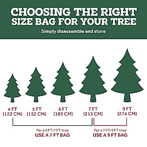 3-Pack Christmas Artificial Tree Storage Bag and Two Garland Bags; Holiday Tree Storage for Trees Up to 9 ft, Includes Card Slot, Dual Zipper, and Carry Handles; Tearproof 600D Oxford Material