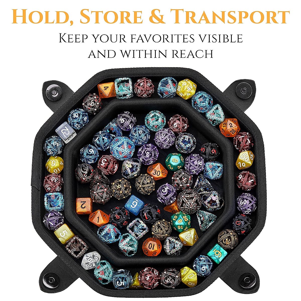 Soar Forge Dice Tray for DND and RPG - Premium Celtic Knot and Dragon Design - Perfect Dice Rolling Tray to Protect Dice for D&D - Compatible with Dungeons and Dragons and Other RPG