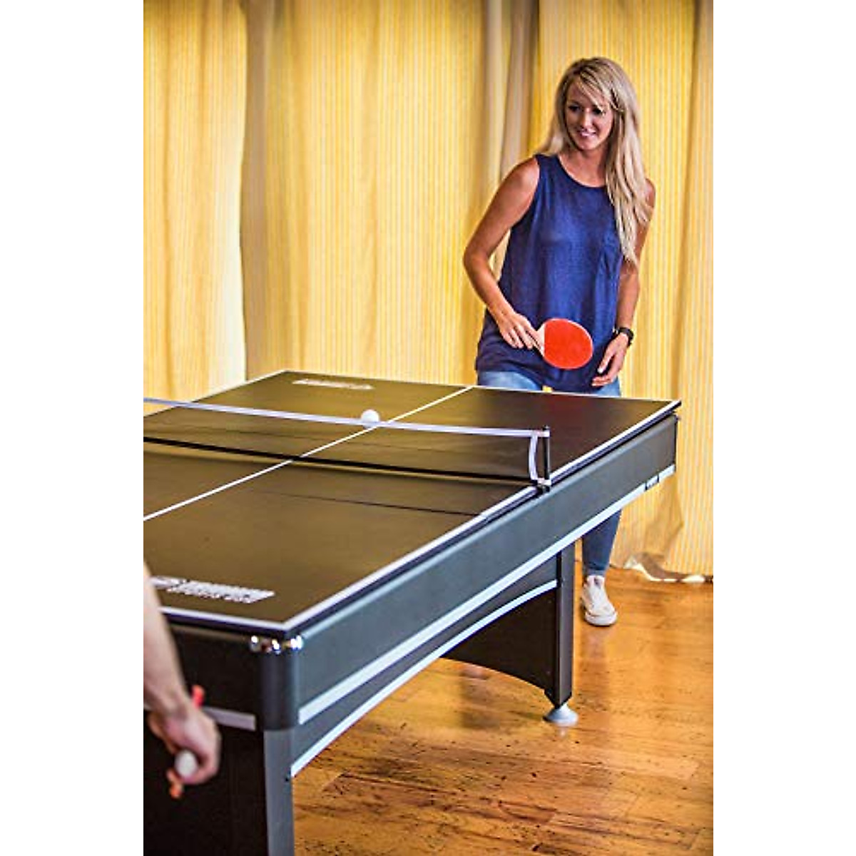Triumph Sports Phoenix 7’ Billiard Table with Table Tennis Conversion Top for a Game of Pool or an Action-Packed Table Tennis Game