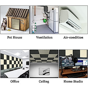 BXI Soundproofing Closed Cell Foam - 2 Pack Self-Adhesive 16'' X 12'' X 1.8'' Thickened Egg Crate Sound Proof Foam - Acoustic Foam Panels Great for Noise & Thermal Insulation (Black)