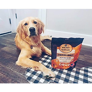 BRUTUS & BARNABY Chicken Jerky Dog Treats- Dehydrated Crunchy USA Premium Fillets, Grain-Free, Preservative-Free, No Fillers. All Natural Chicken Strips are Great for Dogs and Cats (10oz)