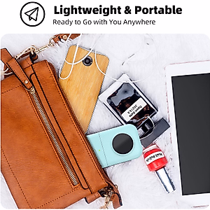 Phomemo D30 Label Maker Machine with 4 Tapes-Black on White Tape 12mm 0.47 in, Mini Bluetooth Label Printer, Portable Smart Phone Handheld Sticker Mini Labeler Inkless Rechargeable, BPA-Free