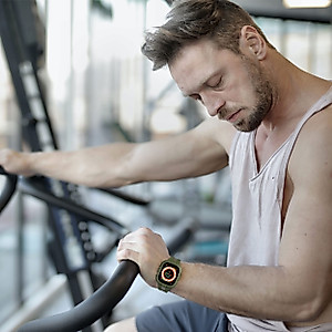 GELISHI Bands Compatible for Apple Watch Ultra 2/1 49mm Band, Rugged Protective Case with TPU Sport Band Military Shockproof Bumper Case for Apple Watch 49mm Men, Army Green