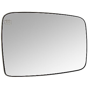 Fit System 33244 Driver Side Heated Mirror Glass w/Backing Plate, Dodge Ram Pick-Up 1500, Ram Pick-Up 2500, 3500, 6 3/8" x 9" x 10" (w/o Towing pkg, w/o auto dimming)