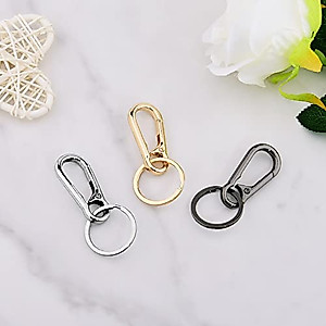 Hapeper Keychain 3 Pieces Metal Keyring Key Ring Chain Clip Keychains