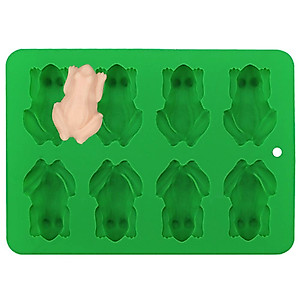 Webake Chocolate Molds Frog Candy Mold 2 Pack Silicone Molds For Jello, Keto Fat Bombs, Crayons, Gelatin, Cake Decoration, Soap, Resin(Green)
