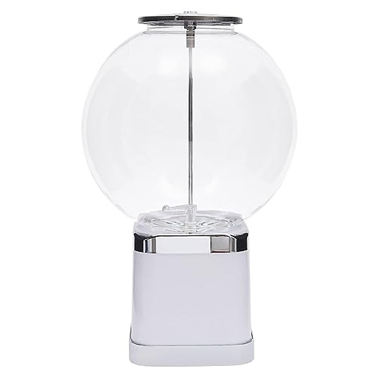Household Coin Glue Ball Machine(Only Machine), Mechanical Candy Vending Machine with 17*17cm Base Diameter 30cm White, Candy Gumball Machine Prize Machine Gumball Bank for Game Stores And Retail Stor