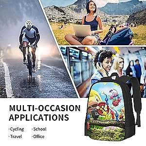 RACEK Game Pik-min Backpacks Fashion Large Capacity Travel Camping Hiking Daypack 3D Printed Travel Laptop Bag For Men Women