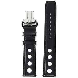 Tissot T852037163 20mm Lug Black Leather Strap