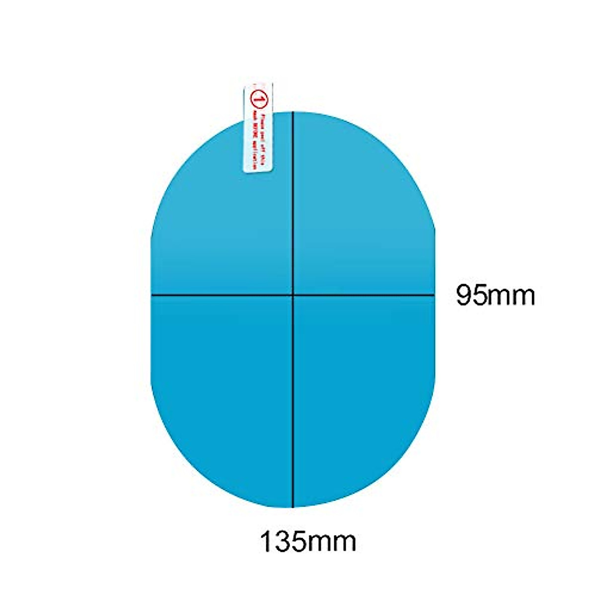 Connoworld Anti Fog Film Car Rear View Mirror Waterproof Film Protective Film Car Rearview Mirror Rearview Mirror Film Protective Shields Oval