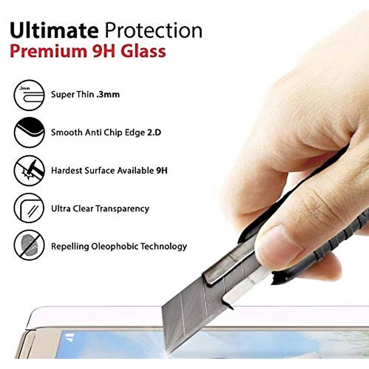 [BISEN] Fit for iPad 10.2 (7th Gen, 2019) Tempered Glass Screen Protector [Anti-Glare Matte Anti-Fingerprint], Anti-Scratch, Shatterproof, Lifetime Protection
