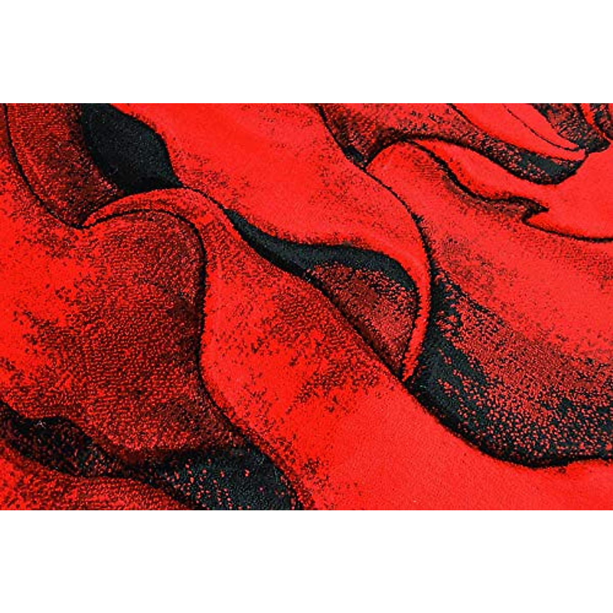 Flowers 3D Effect Hand Carved Thick Artistic Floral Flower Rose Botanical Shape Area Rug Design 304 Red 2'7''x2'7'' Round