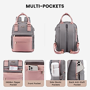 LOVEVOOK Mini Backpack for Women Stylish Waterproof Backpack Purse with USB Port, Cute Bookbag for College School Travel