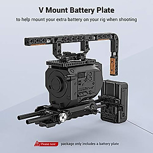 SmallRig V Mount Battery Plate, V-Lock Mount Battery Plate with Dual 15mm Rod Clamp for Camera Power Supply - 3016