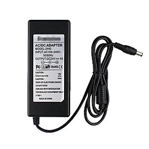 24V 4A AC DC Adapter with Cord for Zebra GX420d GK420d GK420t GX420t GX430T Printer