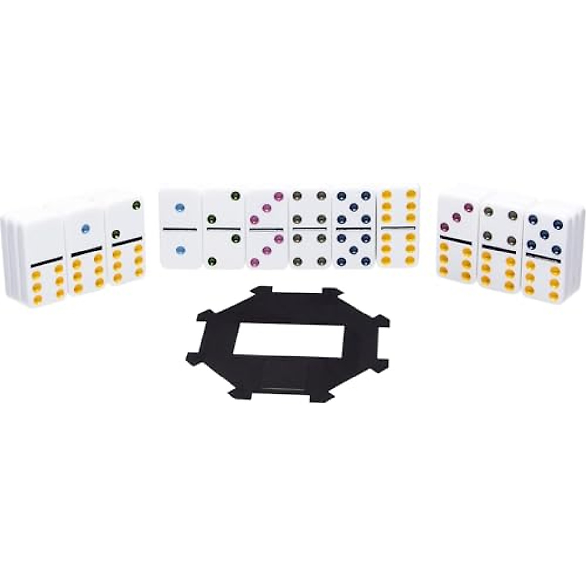 Pressman Double 6 Colored Dominoes, 5"