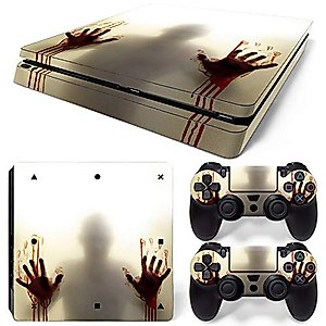 DAPANZ Zombie Vinyl Skin Sticker Decal Cover for Sony Playstation 4 Slim Console and DualShock 4 Controller Skin