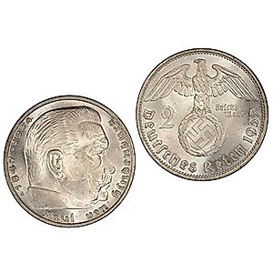 Silver Coin 2 Reichsmark 1937 A - Authentic/Antique/Original Germany Third Reich