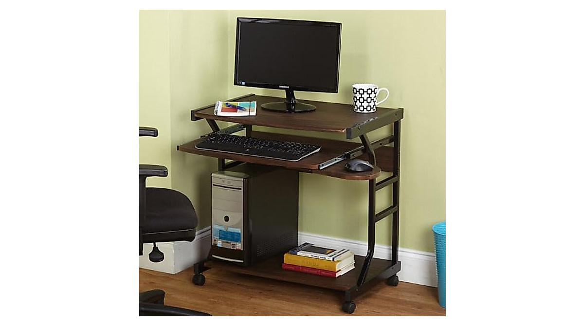 OFFICEJOY Mobile Computer Desk with Wheels