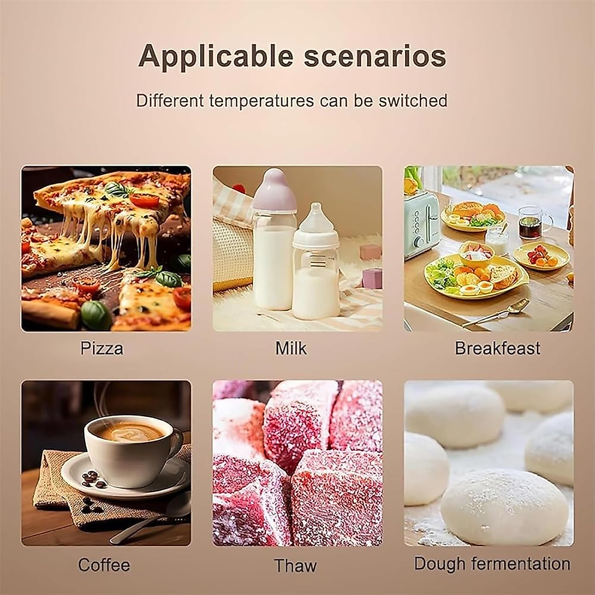 Electric Warming Tray, Full Surface Heating, Rollable & Portable, Premium Silicone Nano-Material, 3 Temperature Settings and Child-Lock, Versatile Food Warmer for Gatherings, Parties (White S)