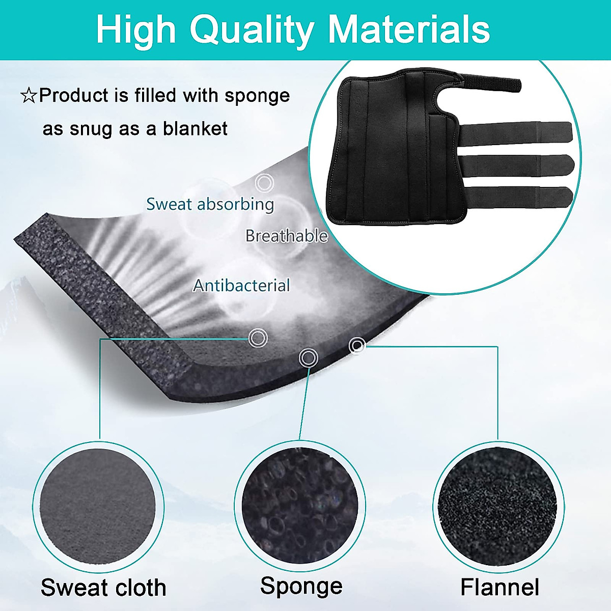 TANDCF Unisex Forearm and Wrist Support Splint Brace Double Fixation Wrist Brace for Carpal Tunnel,Adjustable Night Time Forearm Immobilizer Brace Splints,10.6 inch (27cm) length(LH/M)