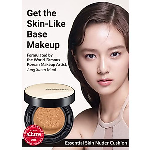 [JUNGSAEMMOOL OFFICIAL] Essential Skin Nuder Cushion (Medium Deep) | Refill Included | Natural Finish | Buildable Coverage | Makeup Artist Brand