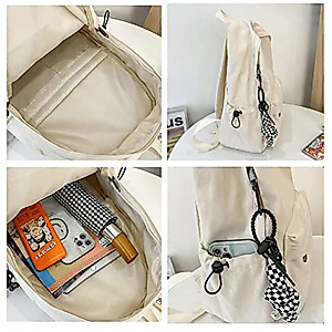 WEIIYONN Kawaii Backpack for Women Aesthetic Book bag Laptop Backpack Casual Women's Daypack with Cute Accessories (Black)