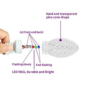 Eva's Light C9 LED Christmas Lights Outdoor, 23ft RGB Color Changing Christmas Lights C9, 20 LED Bulbs Multicolor Connectable C9 Christmas String Lights Waterproof for Garden Party Yard Patio