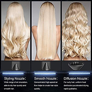 SHRATE Ionic Hair Dryer, Professional Salon Negative Ions Blow Dryer, Powerful 1800W for Fast Drying, 3 Heating/ 2 Speed, Cool Button, Damage Free Hair with Constant Temperature, Low Noise, Black