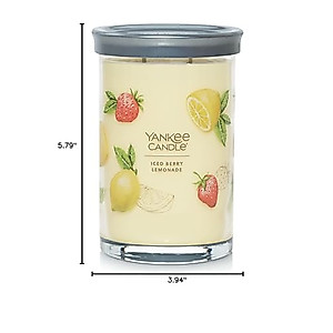 Yankee Candle Iced Berry Lemonade Scented, Signature Large 2-Wick Tumbler Candle, Over 60 Hours of Burn Time, Ideal for Patio Refreshment