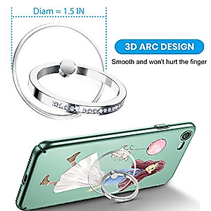 Transparent Phone Ring Holder - Jsoerpay 2 Pack Cell Phone Ring Holder Finger Grip Loop Universal 360 Degree Rotation (Gold & Diamond)