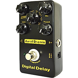 Aural Dream Digital Delay Guitar Effect Pedal provides Tape delay,Analog delay,Band delay,Reverse delay,Ducking delay and Sweep delay,True bypass.