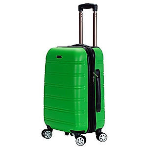 Rockland Melbourne Hardside Expandable Spinner Wheel Luggage, Green, Carry-On 20-Inch