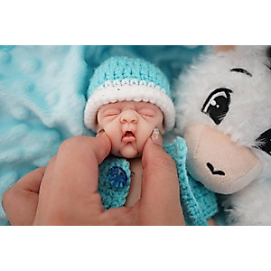 7" Girl Micro Preemie Full Body Silicone Wronged Baby Doll Lila Lifelike Mini Reborn Doll Surprice Children Anti-Stress