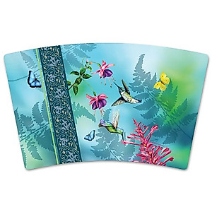 Mugzie Hummingbirds Travel Mug with Insulated Wetsuit Cover, 16 oz, Black