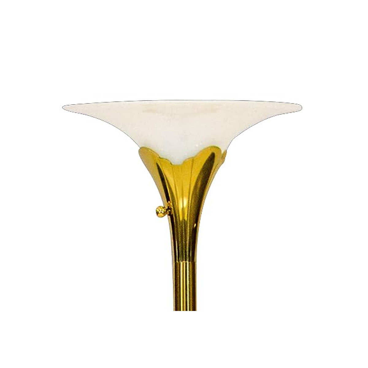 B&P Lamp Stiffel Style Cased White Glass Torchiere Floor Lamp Shade