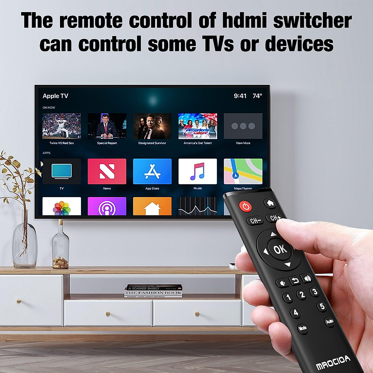 HDMI 2.1 Switch 8K 60Hz, 4K 120Hz 5 in 1 Out HDMI Switcher Splitter with iOS app, Ratio Adjusted, ARC, HDR10+,Dolby Vision, Dolby Atmos,VRR,ALLM for PS5 Xbox APPLE TV FIRE TV Nintendo Switch laptop PC