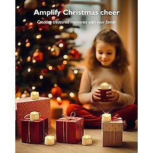 Homemory 24-Pack Flameless LED Tea Lights Candles Battery Operated, 200+Hour Fake Electric Candles TeaLights for Votive, Aniversary, Wedding Centerpiece Table Decor, Funeral, Halloween, Christmas