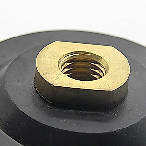 KEEYWOLT 4 Inch Polishing Backing Pad Flexible Rubber Backer for Diamond Polishing Pad Holder Hook and Loop Connector 5/8"-11 Thread