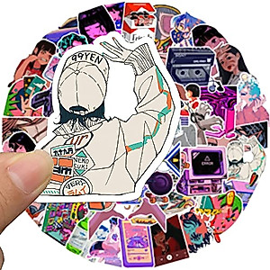 50PCS City Cool Cartoon Girl Stickers US Stickers Cool Stickers Polyvinyl Waterproof Laptops Phone Pencil Case Water Bottle Notebooks Skateboards Luggage Bikes Sticker For Kid Teens Adult (Cool Cartoon Girl)